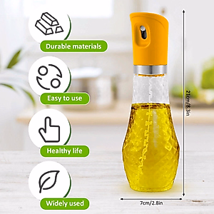 Oil Bottles for Kitchen - Atmosphere Fryer Oil Sprayer - 260ml Refillable Cooking Oil Mist Spray Bottle Olive Oil Mister Spray Bottle for Cooking for Air Fryer BBQ Salad Baking