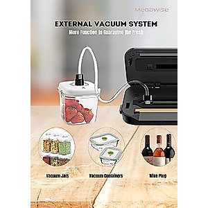MegaWise Powerful and Compact Vacuum Sealer Machine One-Touch Automatic Food Sealer