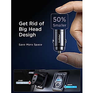 USB C Car Charger PD36W & QC36W, AINOPE Car Charger Fast Charge 2-Port PD&QC3.0 Cigarette Lighter USB Charger with 3.3ft Type C Cable All-Metal Body Fit for Samsung S23/S22 iPhone 14/13