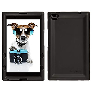 Bobj Rugged Case for Lenovo Tab 4 8 inch only TB-8504F or TB-8504X (NOT for TB-8304F or Plus Model TB-8704) - BobjGear Custom Fit - Patented Venting - BobjBounces Kid Friendly (Bold Black)