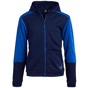 Body Glove Boys' Active Sweatsuit Set - 2 Piece Fleece Zip-Up Hoodie Sweatshirt and Jogger Sweatpants (8-14), Size 1012, Navy Royal