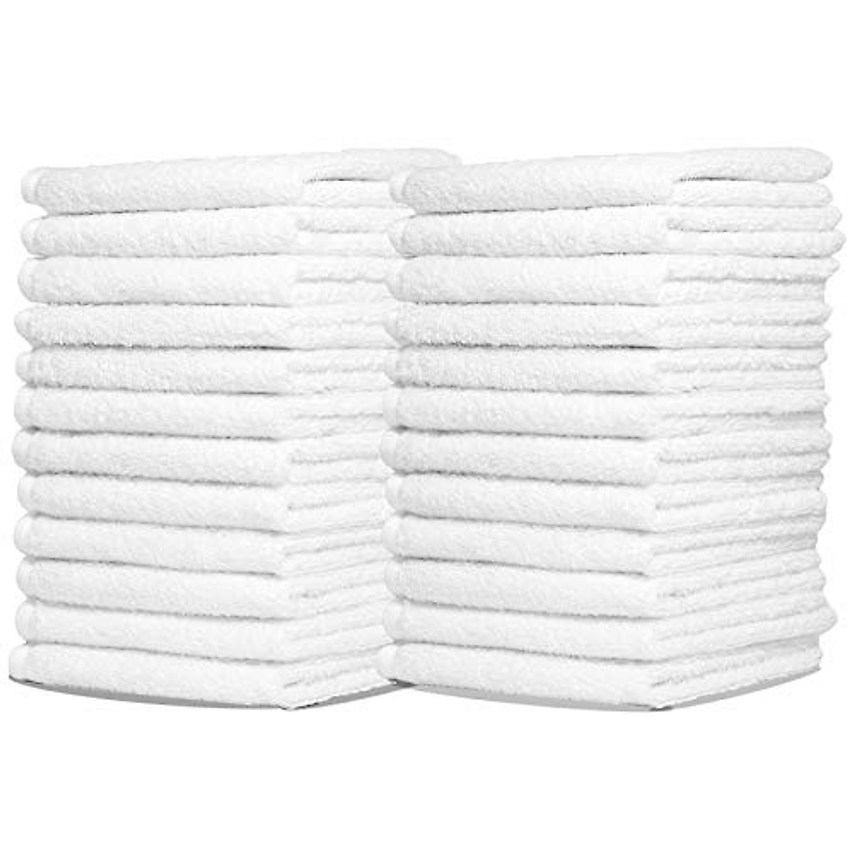 Nicole Fantini, 100 Pack of Premium White Washcloth Set (11 x 11 Inches) 100% Cotton Face Cloths, Highly Absorbent and Soft Feel Fingertip Towels
