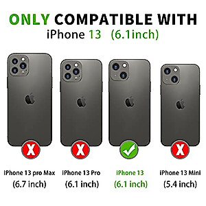 FYY Compatible with iPhone 13 Case, [Kickstand Feature] Luxury PU Leather Wallet Case Flip Folio Cover with [Card Slots] and [Note Pockets] Case for iPhone 13 5G 6.1" Rose Gold