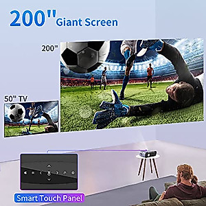 4K WiFi Video Projector,13000LM Smart Projector LED Native 1080P Full HD,5G Wireless Android Projector Airplay Netflix Disney+ Compatible,Home Cinema Outdoor Projector with Zoom Speaker HDMI USB RJ45