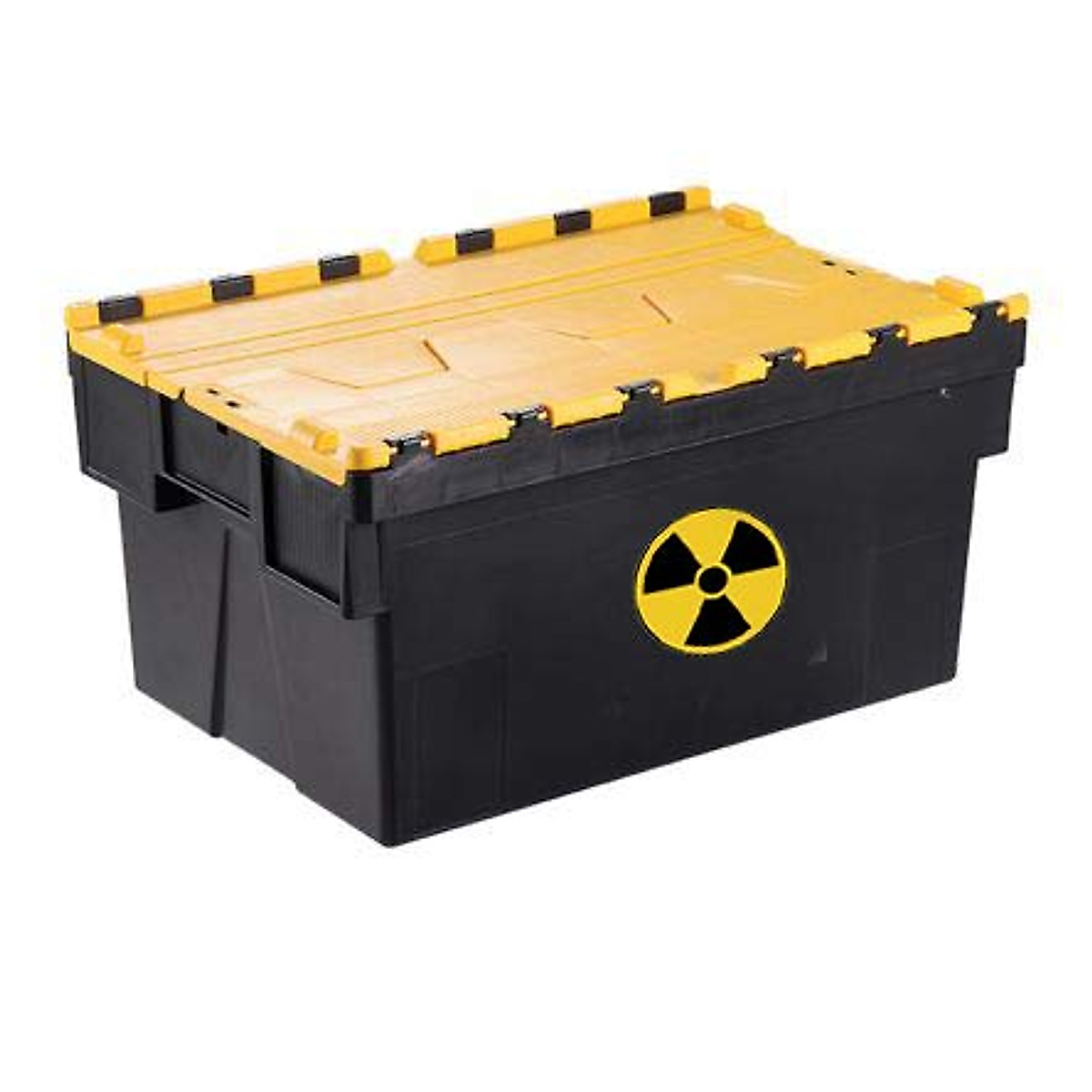 Radiation Hazard Warning Label, 3" Round, Pack of 6 Decals, Coated Paper, Yellow/Black Universal Radiation Symbol Stickers, Self-Adhesive Radioactive Sign