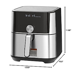 Instant Vortex Plus 6-in-1, 4QT Air Fryer Oven, From the Makers of Instant Pot with Customizable Smart Cooking Programs, Nonstick and Dishwasher-Safe Basket, App With Over 100 Recipes, Stainless Steel