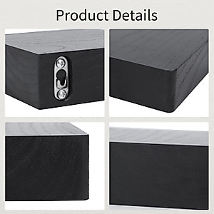 NIUBEST Small Floating Shelf for Wall,5 Inch Mini Wall Shelf,Display Plant Collectibles for Kitchen Bathroom Bedroom Living Room(Black)