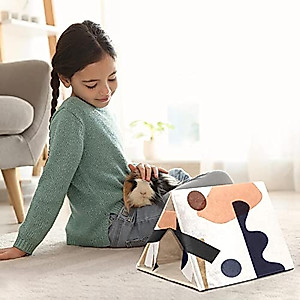 Y-DSIWX Guinea Pig House Bed, Rabbit Large Hideout, Small Animals Nest Hamster Cage Habitats Color