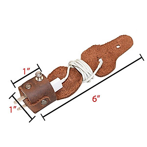 Hide & Drink, Leather iPhone Charger Holder/Cord Organizer/Travel Essentials/Phone Accessories, Handmade Includes 101 Year Warranty :: Bourbon Brown