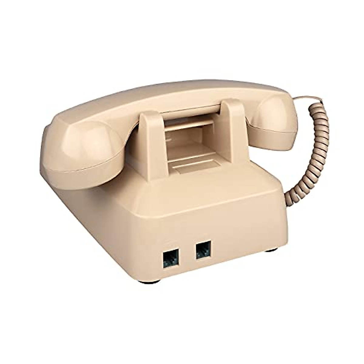 TelPal Landline Phones for Home Office Hotel School Corded Single Line Heavy Desktop Basic Telephone for Seniors Retro Classic Old Fashion Movie Decor Telephones with Loud Metal Bell Ringer (Ivory)