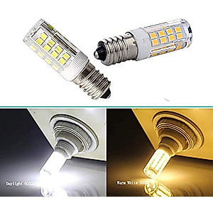 xiaominilight, 5pcs E14 LED Light Bulbs 5W Equivalent 40W Incandescent Bulb, E14 European Base Bulb, Dimmable, White 6000K, 400LM