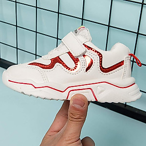 Jchen Little Kids Casual Athletic Shoes,Kids Baby Girls Boys Sparkly Patchwork Sports Shoes Mesh Lightweight Running Sneakers