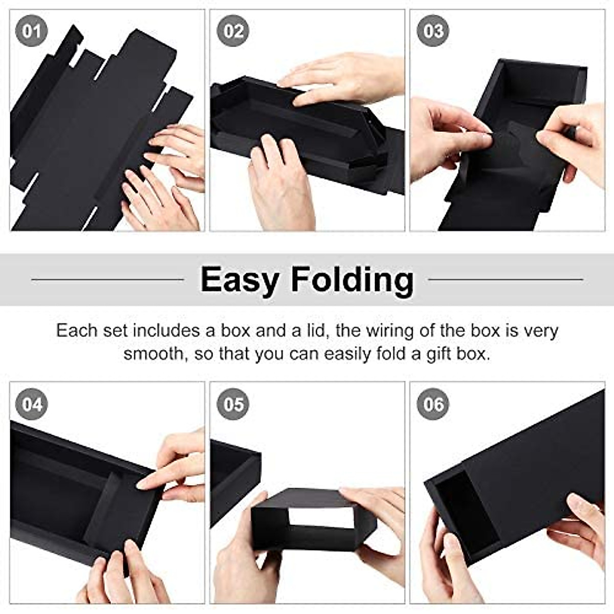 Zonon 15 Pieces Kraft Boxes Rectangle Drawer Boxes Mini Crafts Cardboard Present Boxes Present Packaging Boxes for Business Soap Jewelry Candy Weeding Party Favors (Black,5.9 x 3.1 x 1.6 Inch)