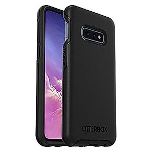 OtterBox Galaxy S10e Symmetry Series Case - BLACK, ultra-sleek, wireless charging compatible, raised edges protect camera & screen