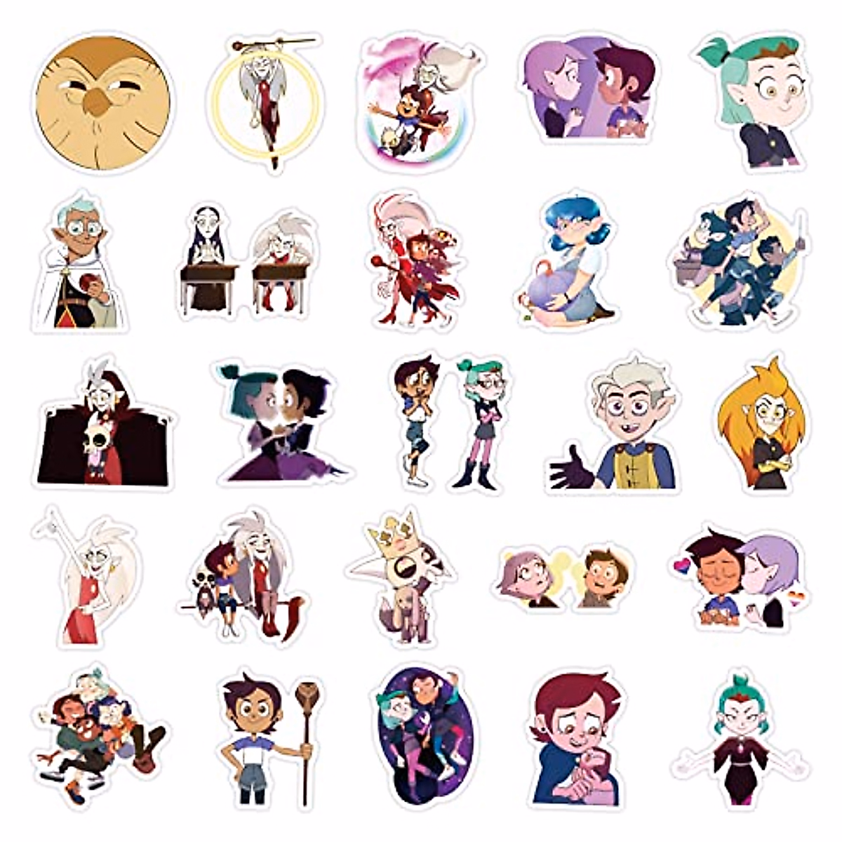 The Owl House Stickers 50 PCS are Suitable for Motorcycles,Cars,Phones,Pianos,Guitars,Skateboards,Helmets,Cups,Bicycles,Notebooks,Fashionable Children,Teenagers and Adults Stickers.
