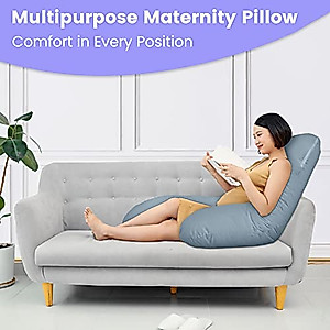 Pregnancy Pillows for Sleeping - U Shaped Full Body Pillow Support, 57inch Cooling Maternity Pillow for Pregnant Women, Support for Belly, Back, Legs. Pregnancy Gifts & Pregnancy Must Haves for Adult