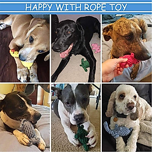 Dog Rope Toy Set Puppy Pet Chew Training Animal Design Durable Interactive Toys Dental Health Teeth Cleaning Toy for Small Medium Dog Biting Toys