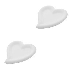 ABOOFAN 2pcs Nail Jewelry Tray Earring Dish Bathroom Vanity Tray Entryway Key Dish Decorative Dish Heart Shaped Trinket Dish Jewelry Dresser Ring Storage Holder Organizer Plaster Necklace