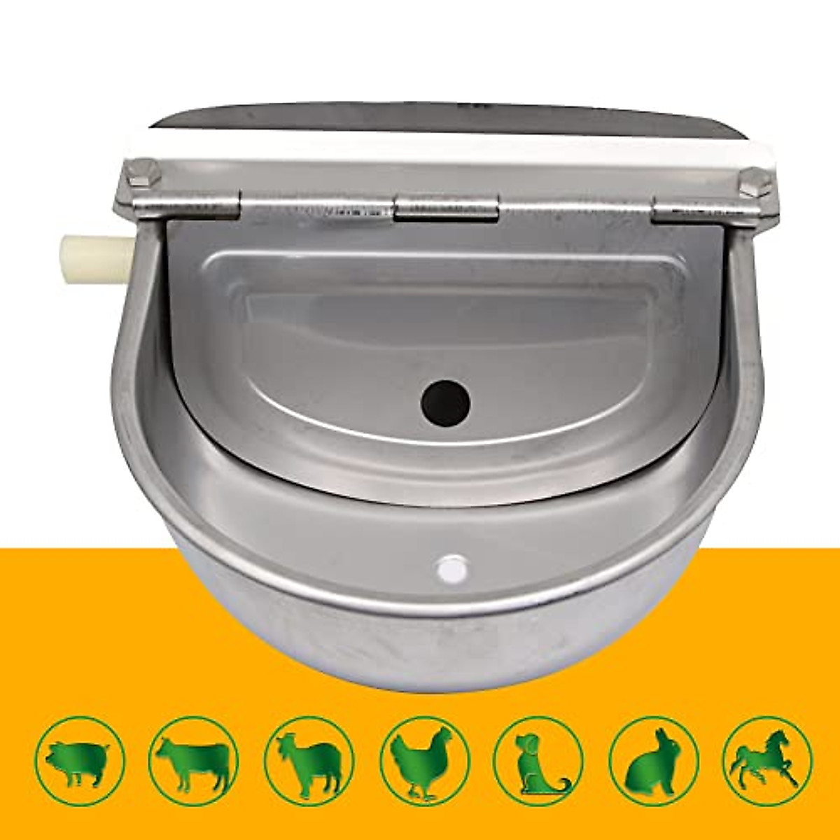 MODUODUO Automatic Waterer Horse Dog Water Bowl Kit Cattle Trough Livestock Pet Auto Watering Dispenser with Drainage Hole