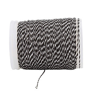 Empty Bow String On Spool,Bowstring Serving,Archery Serving Thread 120m Durable Nylon String Serving Thread for Bowstring Archery Supplies(Black+White)