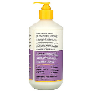 Alaffia Kids Conditioner and Detangler, Lemon Lavender. Gently Conditions and Detangles While Nourishing Hair. Suitable for All Hair Types. Cruelty Free, No Parabens, Vegan. 16 Oz
