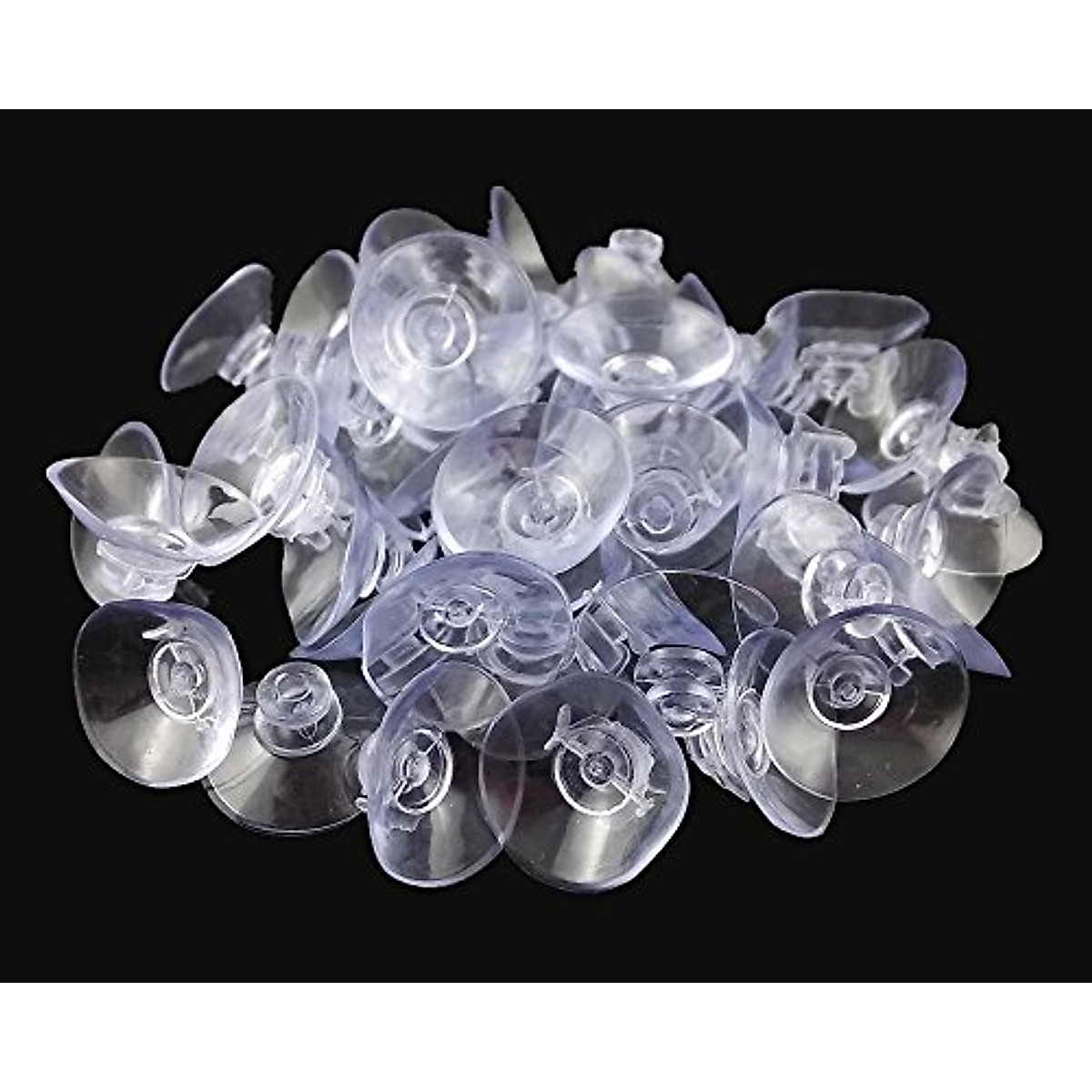 HONBAY 50pcs 20mm Diameter Mini Clear Plastic Suction Cup Without Hooks