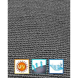 Fuairmee 10' x 13' Grey Sun Shade Sails, 185GSM Rectangle Shade Sail Square UV Block Canopy Cover for Patio Backyard Garden Outdoor Activities and Facility