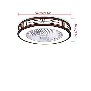 MhdunueSK Ceiling Fan with Light,64W Ceiling Fans with 3 Adjustable Gear Wind Speed and3 Kinds of Light Adjustable,Ceiling Fan for Bedroom Dining Room Living Room Irradiation Area 15-20㎡