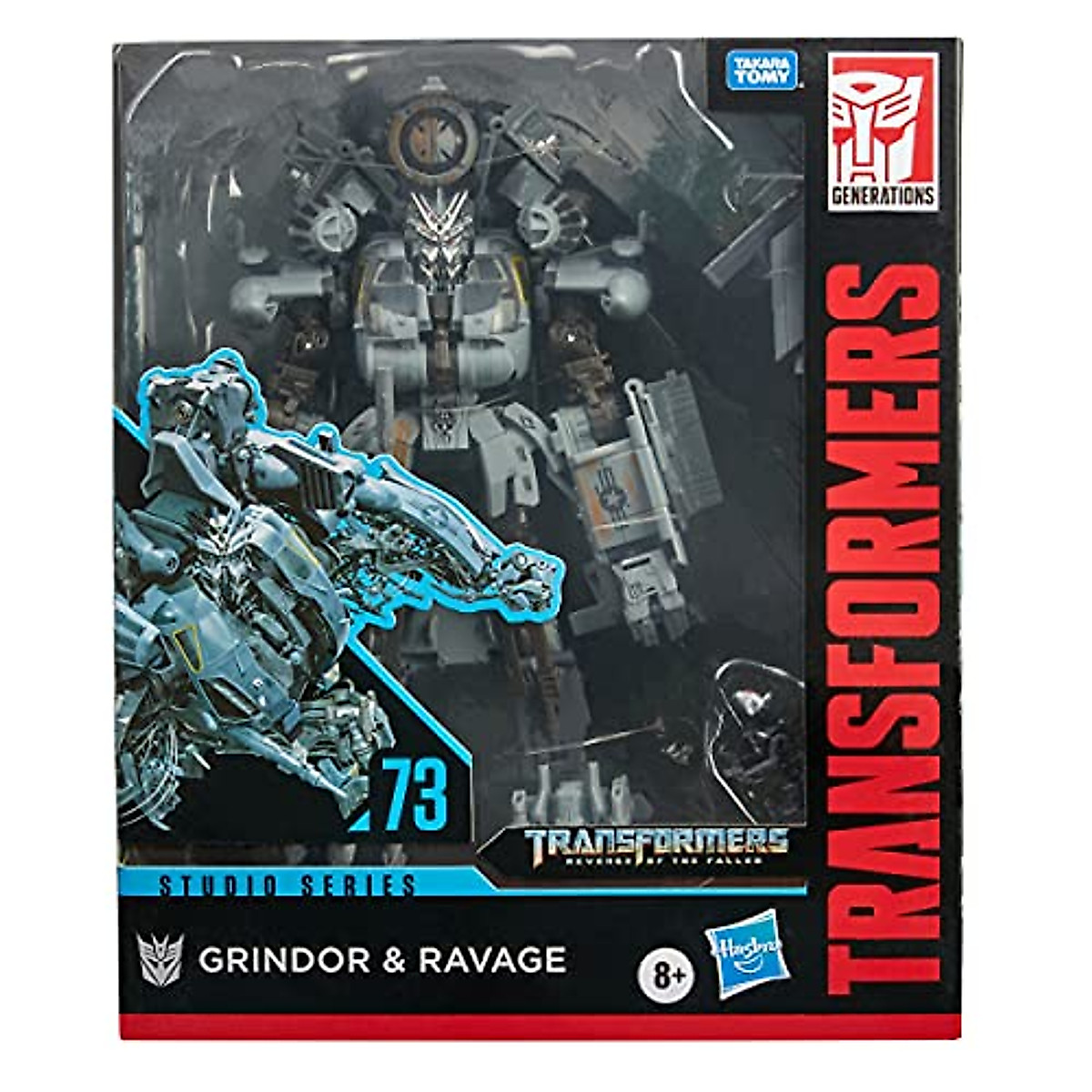 Transformers Toys Studio Series 73 Leader Class Revenge of The Fallen Grindor and Ravage Action Figure - Kids Ages 8 and Up, 8.5-inch