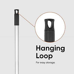 Horse Hair Broom, Broom for Hardwood Floors 18" Horsehair Swivel Kitchen Broom, Soft Bristle Broom with 48" Handle