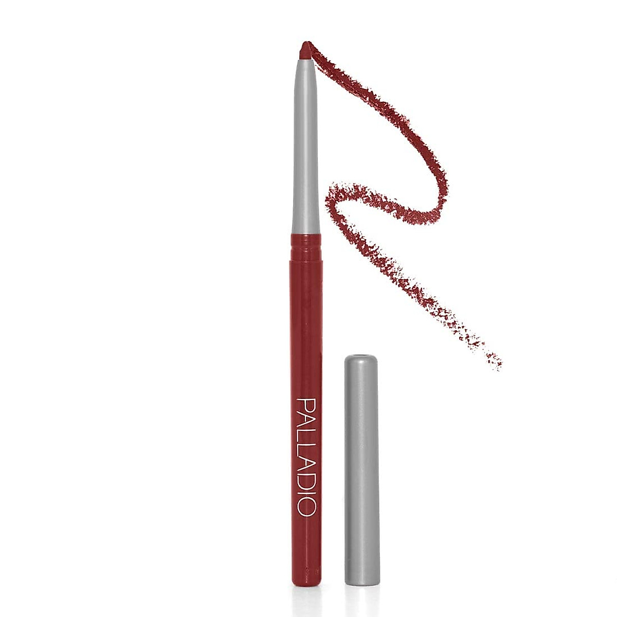 Palladio Retractable Waterproof Lip Liner High Pigmented and Creamy Color Slim Twist Up Smudge Proof Formula with Long Lasting All Day Wear No Sharpener Required, Raisin, 1 Count