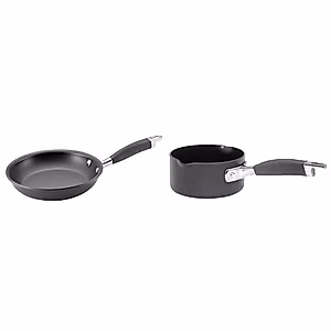 Anolon Advanced Hard Anodized Nonstick 8 Inch Skillet, Gray, Oven Safe, Non-Stick