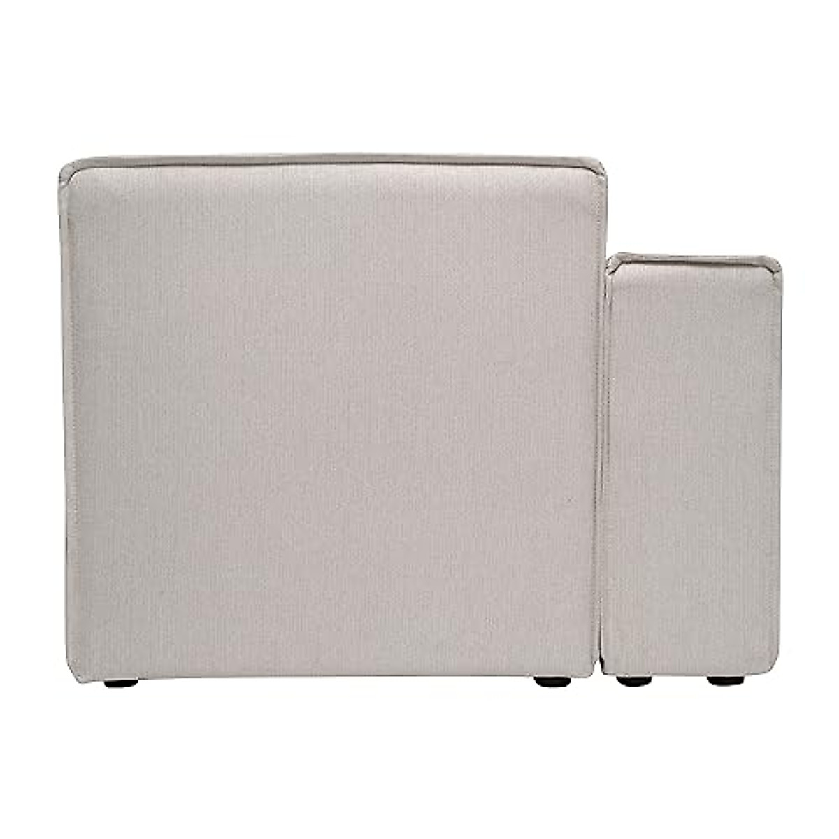 Flash Furniture Bridgetown Fabric Left Chair Module for Sectional Sofa, Customizable Modular Couch Left Seat with Arm Rest, Cream