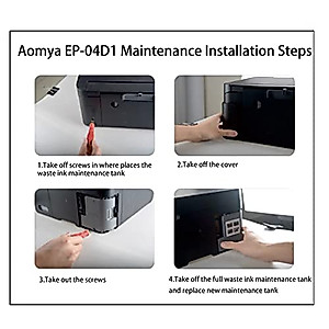 Aomya T04D1 EP04D1 Waste Ink Tank Maintenance Ink Box 1 Pack Compatible Epsn XP-5100 WF-2800 WF-2865 ET-3700 ET-2700 ET-2750 WF-2860 ET-4750 ET-3750 Printers