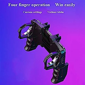 Mobile Trigger Controller Joystick, Metal Control Bar Game Controller,Upgrade Version Gaming Keys Buttons for Phone Game (Black)