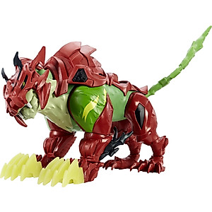 Masters of the Universe Action Figure Battle Cat with Power Attack Move and Saddle, Toy Character Collectible