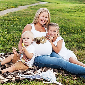 QuaComent Mommy to Be Sash, Maternity Sash Baby Shower Decorations 3PCS Teddy Baby Shower Decorations for Girl - Mom to be sash Shower for Boy, Baby Shower Decorations Favors Brown Photo Props Gift