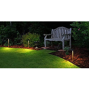 GKOLED 6 Pack Low Voltage LED Landscape Pathway Light, Outdoor Garden Yard Walkway Sidewalk Driveway Lighting, Waterproof Path Lights with Large Stake, 3W 3000K, Die-cast Aluminum Housing, Black