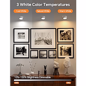 PURSNIC LED Wall Sconces, 16 RGB Colors Dimmable, Wireless Rechargeable Battery Operated, Wall Light with Remote, Magnetic 360°Ball, Auto Timer for Bedroom, Living Room, Hallway, White
