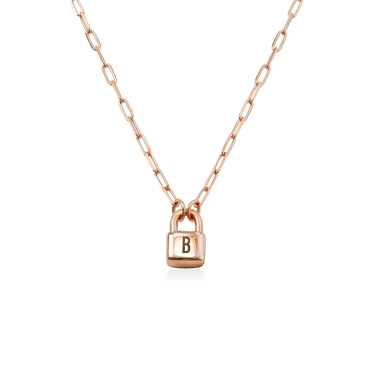 Oak&Luna - Personalized Initial Lock Necklace