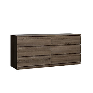 Tvilum Scottsdale 6 Drawer Double Dresser, Truffle