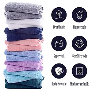 BAMBOO QUEEN 48 Pack Face Towels Gift Box, Multi, 8x8 Inch (48 Pack,Box Set)