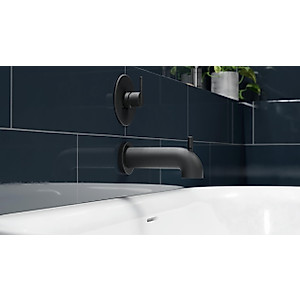 Olympia Faucets OP-640063 Extended Combo Diverter Tub Spout (Matte Black)