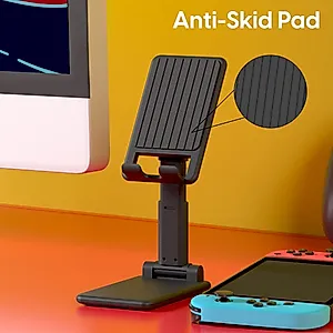 TALK WORKS Nintendo Switch Lite Stand - Folding Tabletop and Desktop Stand Display Holder Compatible with Nintendo Switch Lite - Adjustable Viewing Angle and Sturdy Base with Non-Slip Pad
