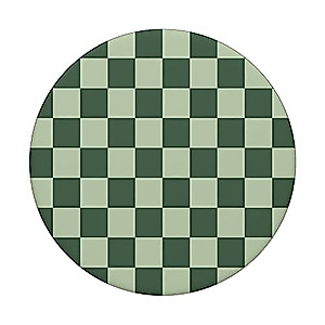 Sage Green Checkered Checkerboard Pattern PopSockets Swappable PopGrip