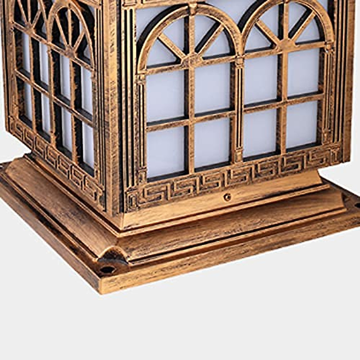 HSCW Flat-Topped Double Arches Solar Outdoor Light Waterproof Decorative Outside Wall Lamp Gate Pillar Stigma for Home Garden Column Street Lights Time: 8-12 Hours