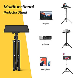 Facilife Projector Stand Tripod - Laptop Tripod Projector Stand Adjustable Height 22 to 47 Inch, Projector Tripod Stand, Tripod for Porjector, Projector Stand for Outdoor Movies
