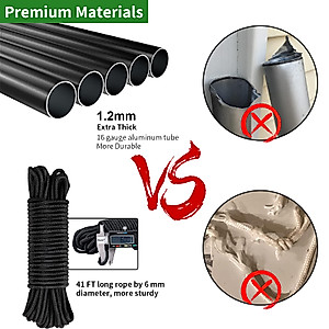 FFILY Flag Pole for Outside In Ground - 20 FT Heavy Duty Flagpole Kit for Yard - Extra Thick Outdoor Flag Poles with 3x5 American Flag for Residential or Commercial, Black