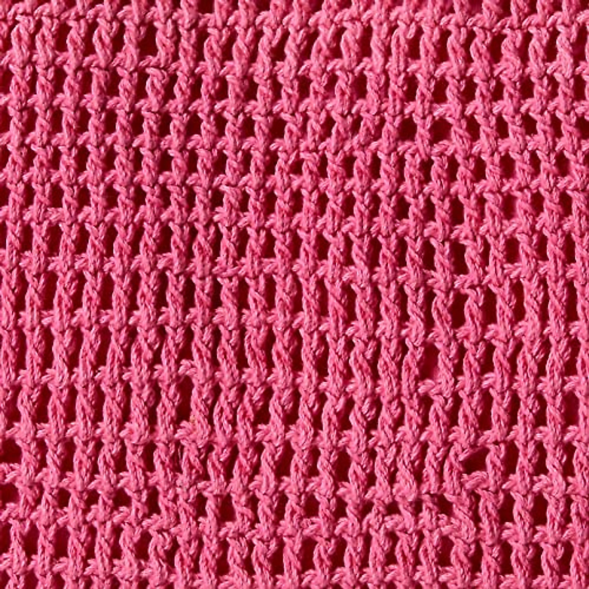 The Drop Women's Alora Crochet Small Tote, Hot Pink, One Size