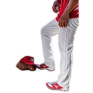 Mizuno Premier Pro Adult Baseball Pants With Hemmed Open Bottom, White, Small